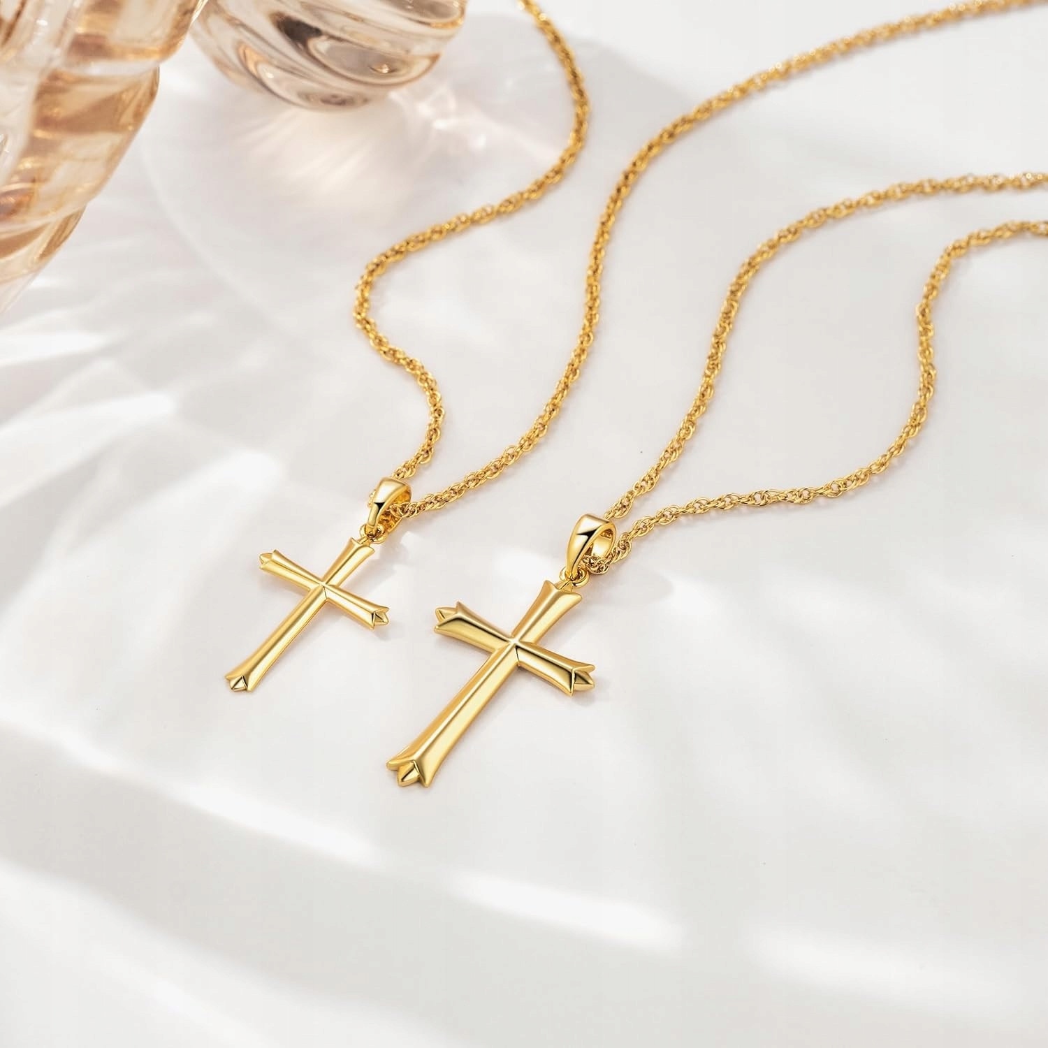 Colier aur cruce pentru dama, unisex - eMAG.ro