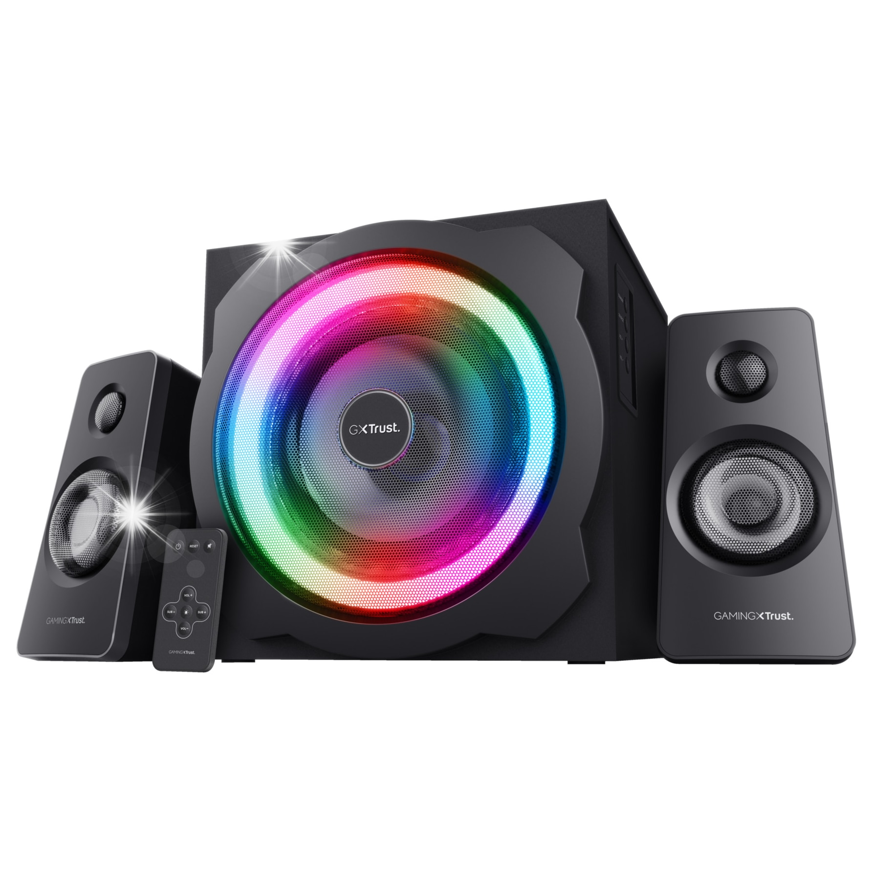 Boxe PC Trust GXT 629 Tytan 2.1, subwoofer, 120W, RGB - eMAG.ro