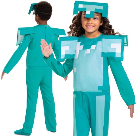 Costum Minecraft, costum de carnaval armura cu diamante 109-126 cm (4-6 ...
