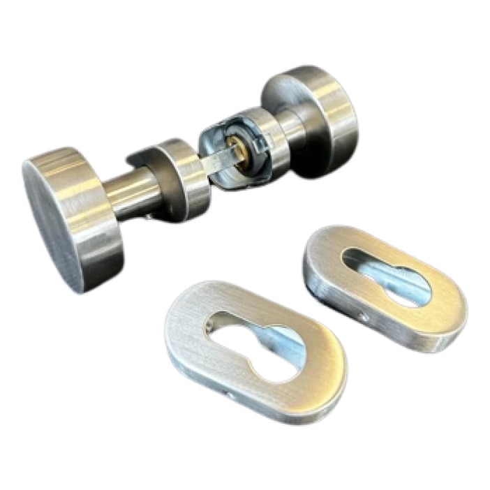 Set manere din inox satinat cu rozeta ovala, Virtuoso, model Premium ...