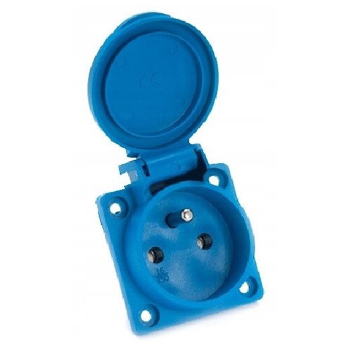 Priza industriala VIPLAST 230V 16A IP54, albastra, montare aparenta, 1 ...