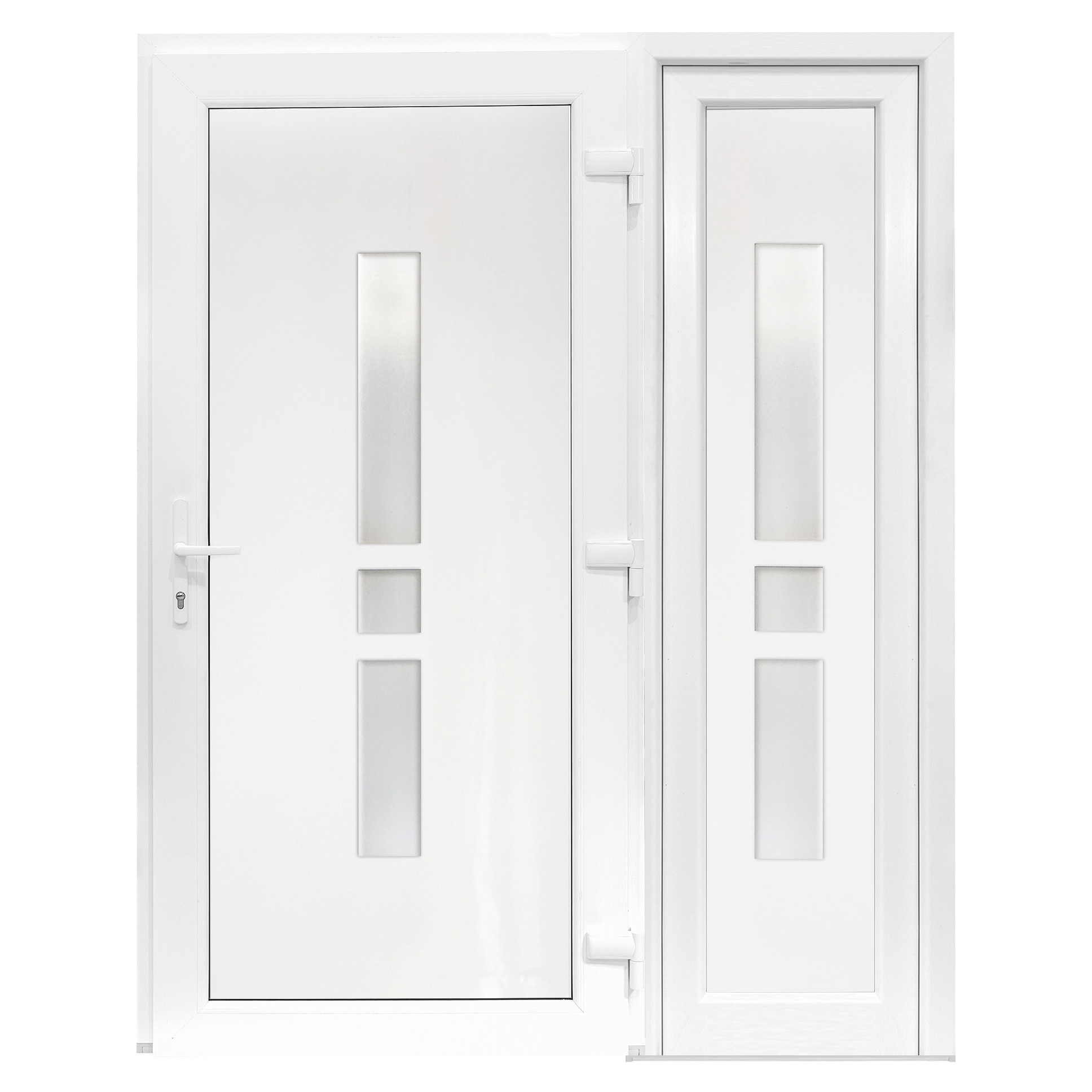 Usa exterior dubla PVC GISELA, 1400x2050 mm, deschidere dreapta, alb ...