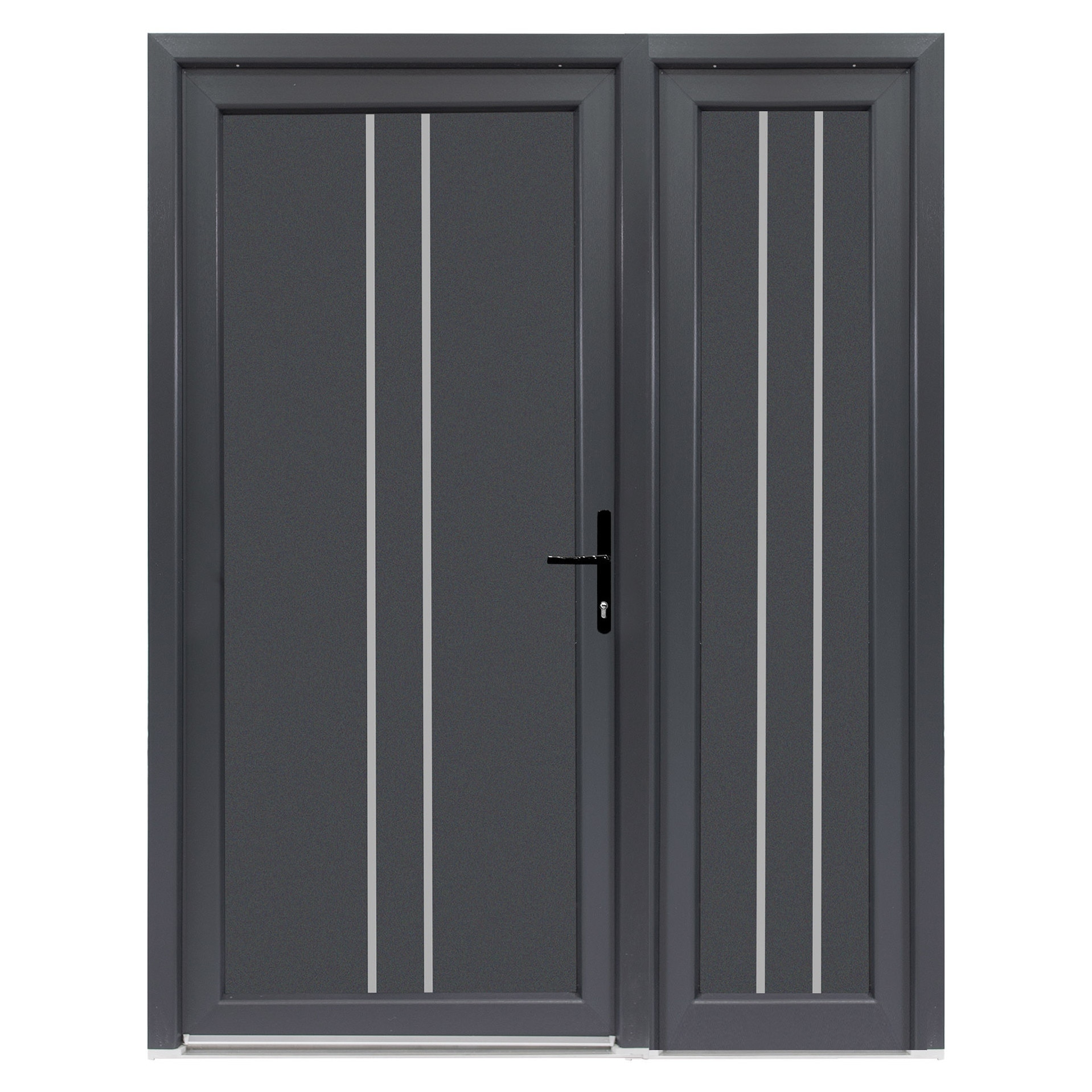Usa exterior dubla PVC OLIVIA, 1400x2050 mm, deschidere dreapta, alb ...