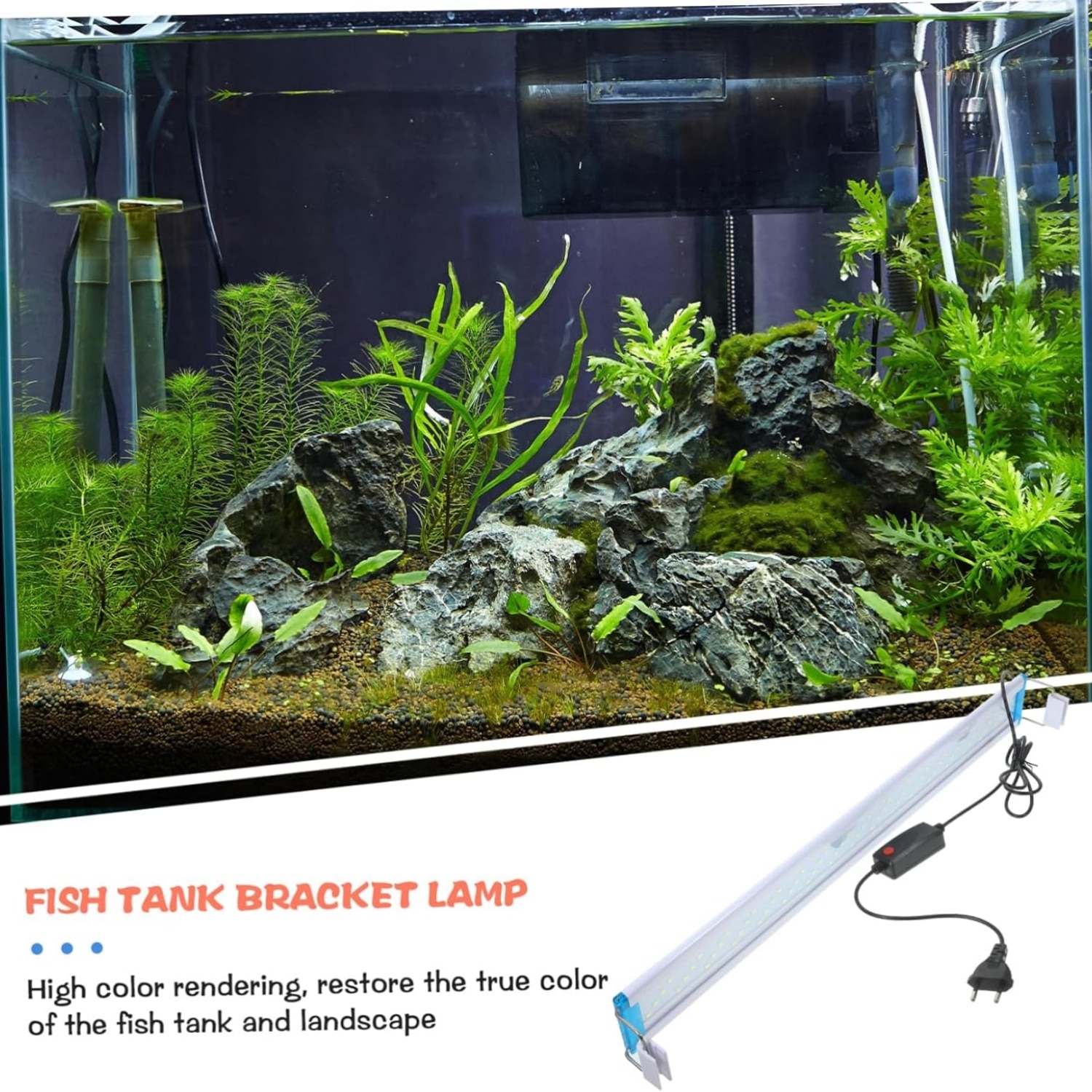 Lampa LED pentru acvariu, Vanaxalife, 3 moduri de lumina, 20W, alb ...