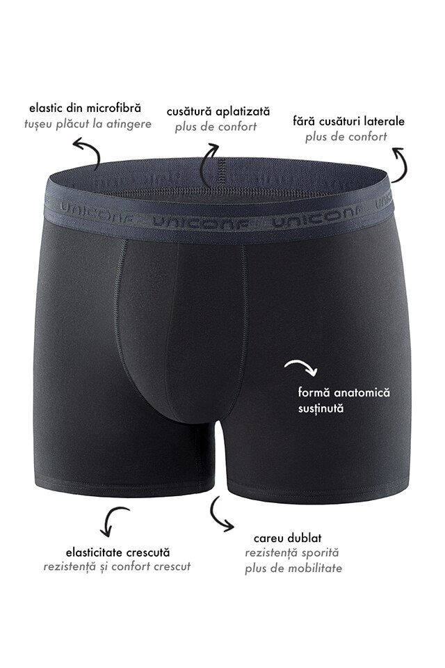 Set boxeri pentru barbati BB08SETR, negru, Uniconf, M - eMAG.ro