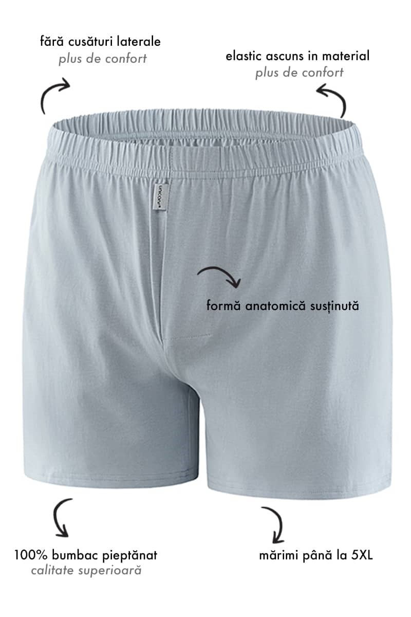 Boxeri pentru barbati BB117, gri, Uniconf, M - eMAG.ro