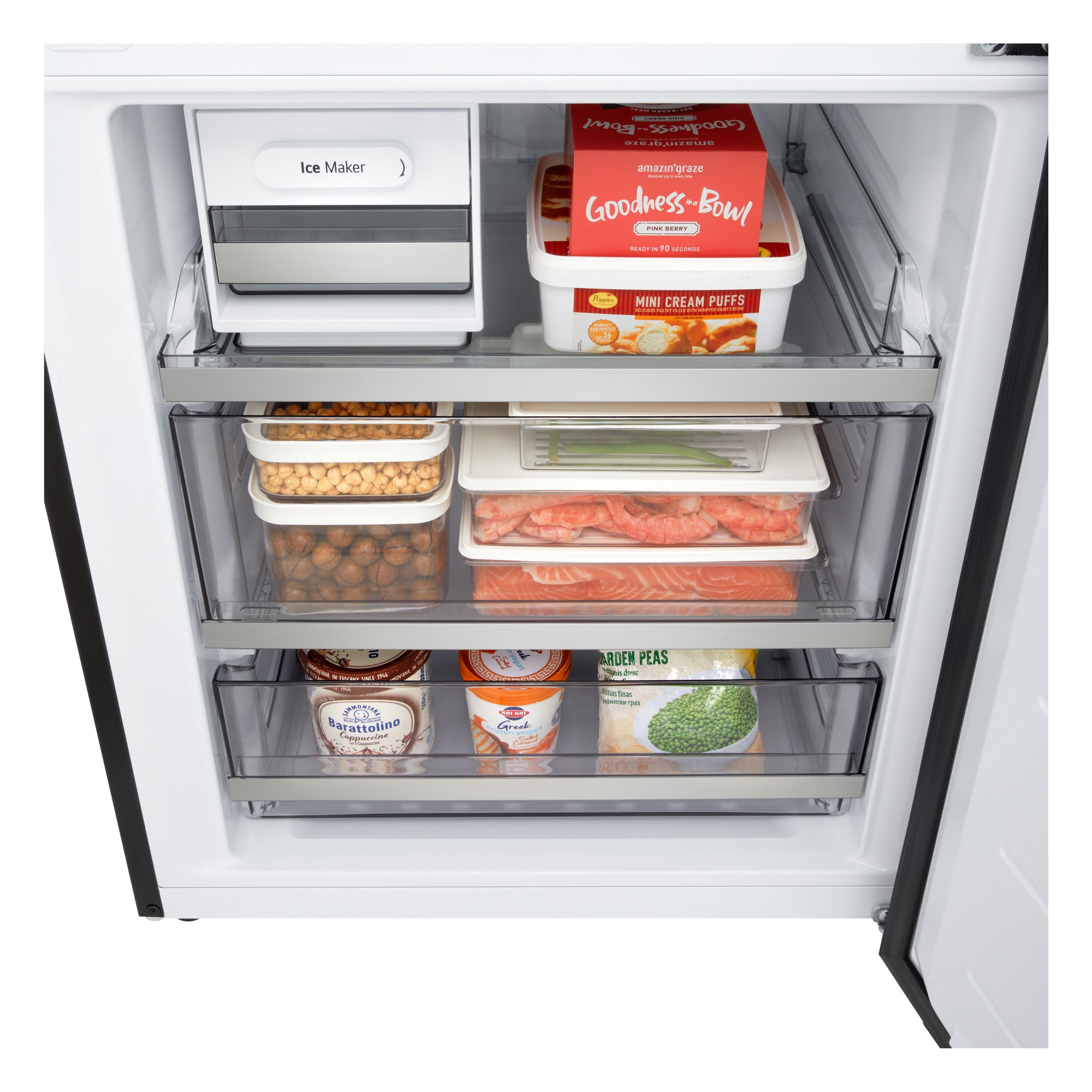 Combina frigorifica LG, GBBW726DEV, No Frost, Capacitate 465 L, H:203 ...