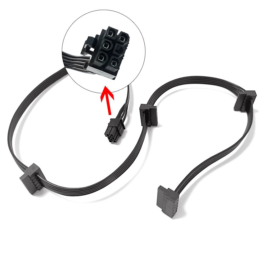 Gintai Cablu de alimentare pentru hard disk 6-pin la 4 * SATA pentru ...