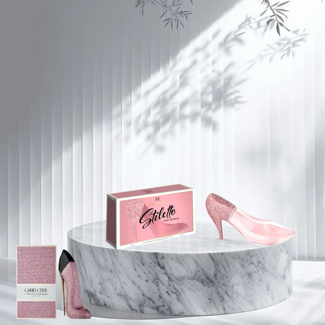 Parfum MONTAGE BRENDS Ferrera Stilleto Pink Sparkle, Proaspăt-Lemnos ...