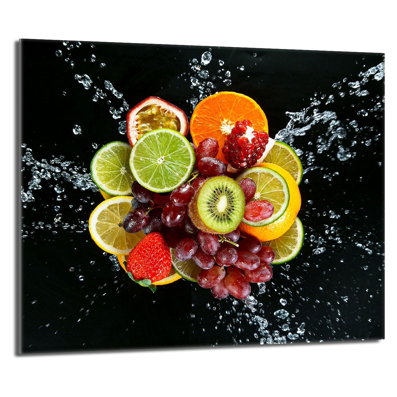 Üveg tűzhelyvédő lap 60x52 TMK ArtDeko, gyümölcs design, magas ...