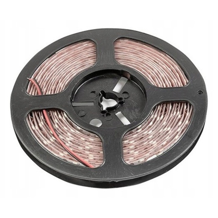 LED лента SMD 335, водоустойчива, студено бяло 6500K, 12V - eMAG.bg