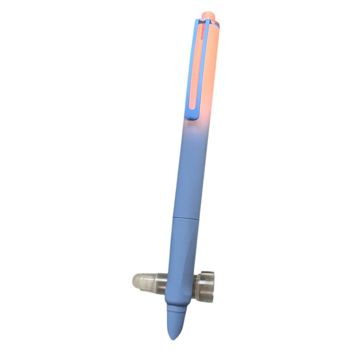 Stilou multicolor cu click, penita ascunsa si radiera - eMAG.ro