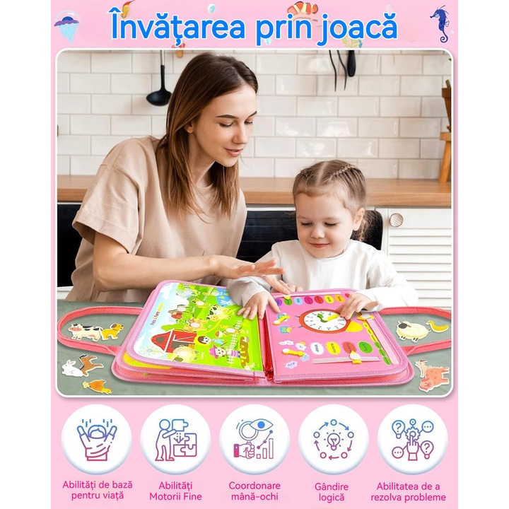 Jucarie interactiva, YSBER®, educationala, senzoriala, Busy Board ...