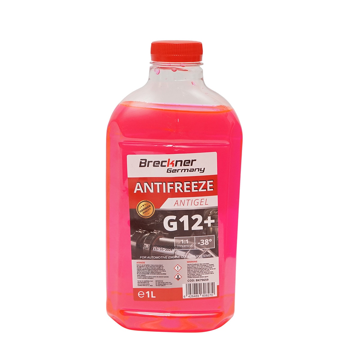 Antigel G12+ rosu/roz -38 grade 1L Breckner Germany - eMAG.ro