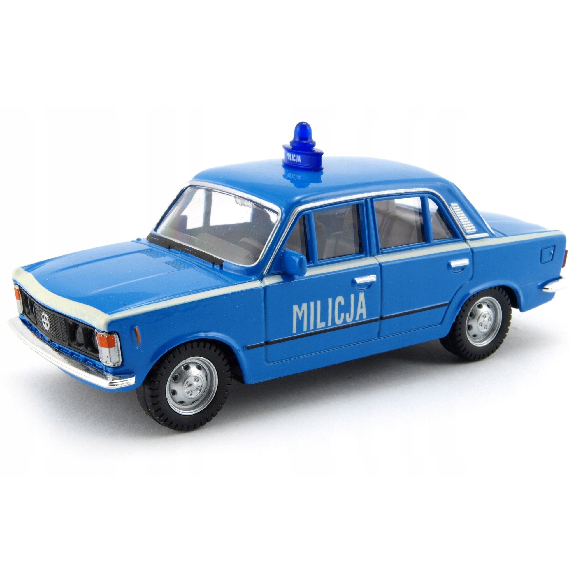 Model Auto Welly Fiat 125p Milicja, 1:43, metal, anvelope cauciuc, nou ...