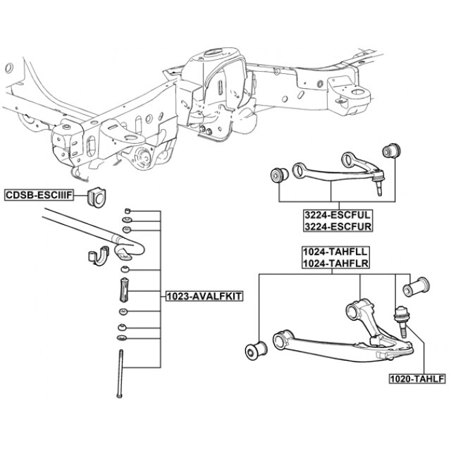 Pivot brat inferior CHEVROLET SILVERADO 1500 Febest 1020-TAHLF - eMAG.ro