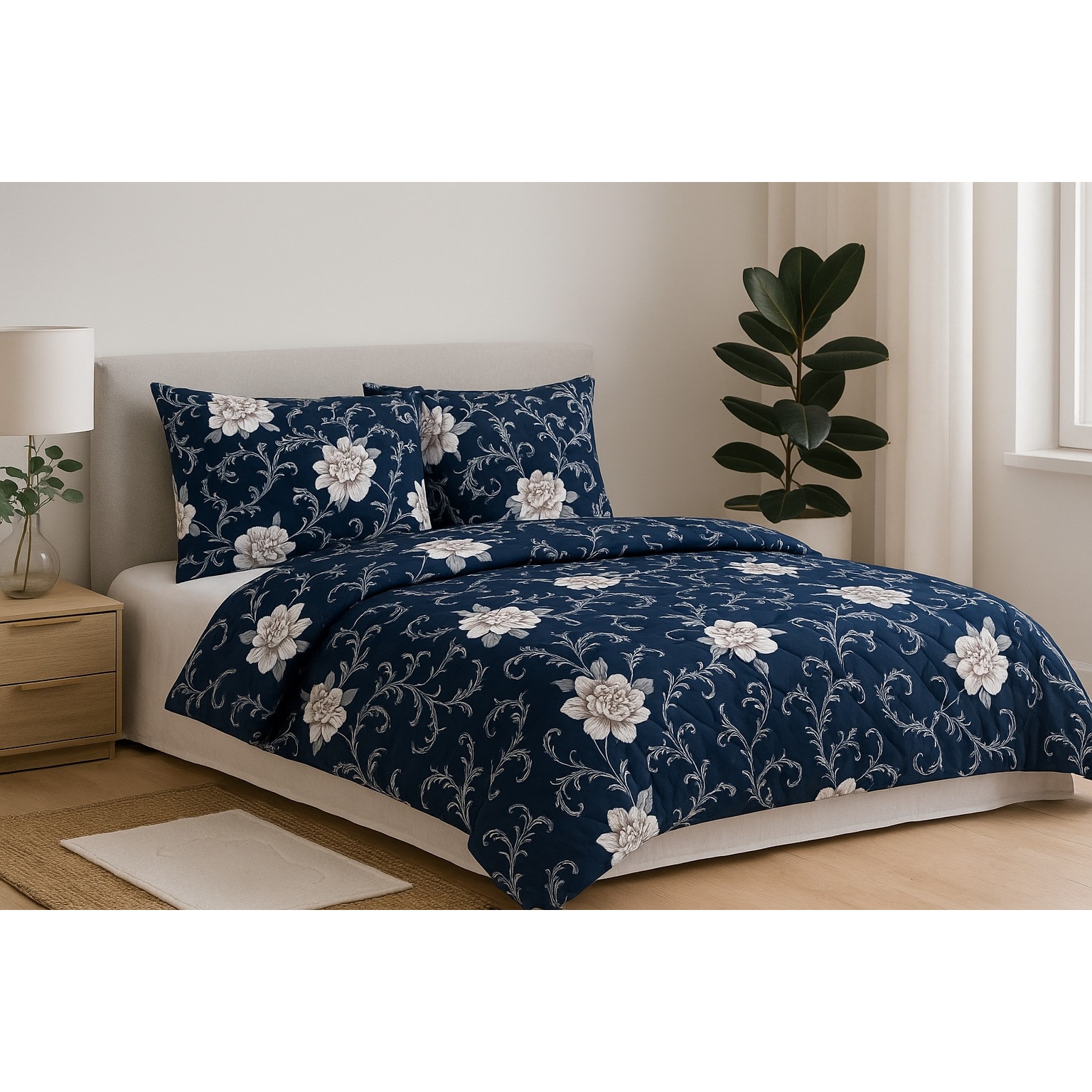 Set pilota matlasata 2 persoane 200x220 cm si 2 perne 50x70 cm Somnart ...