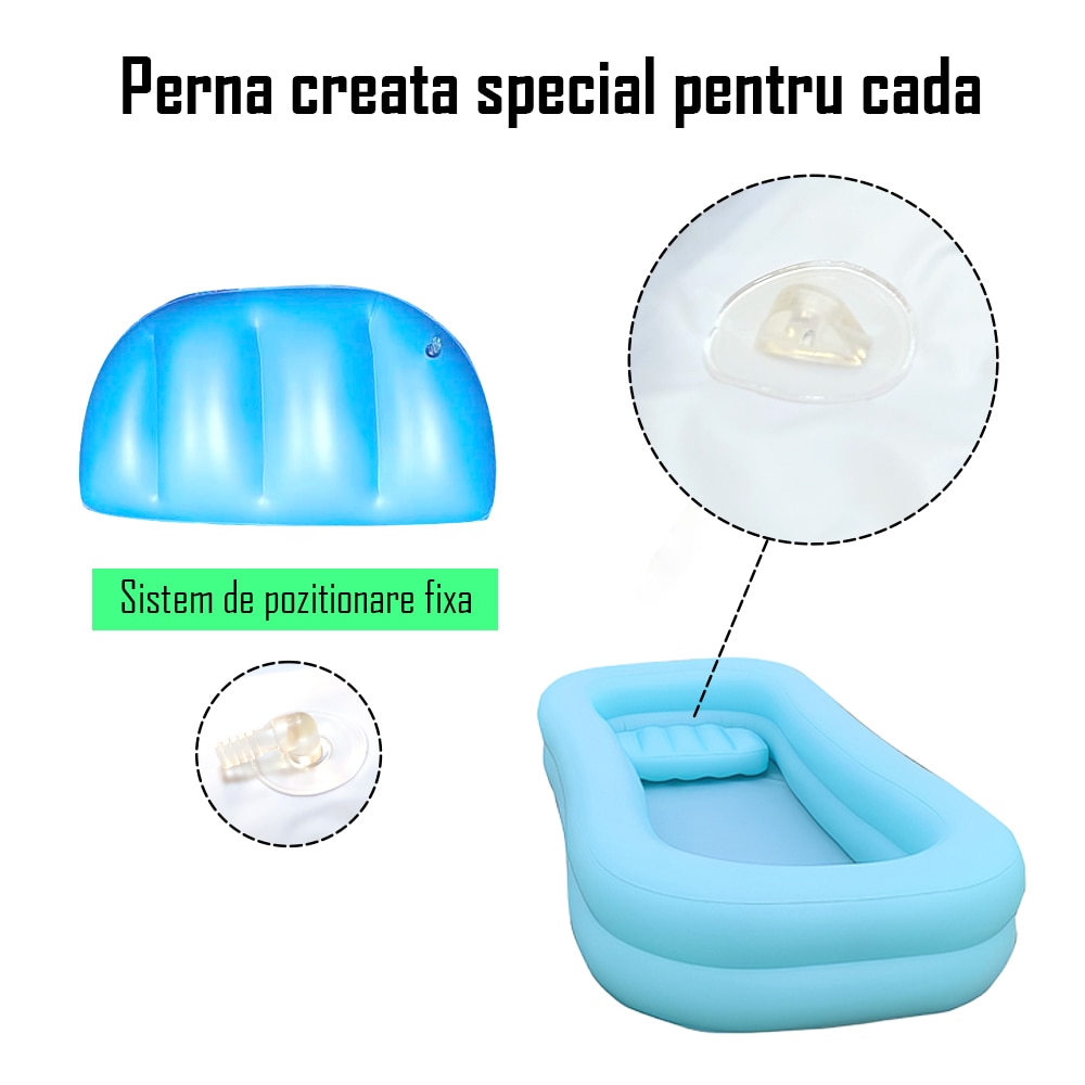Cada gonflabila pentru persoane bolnave si imobilizate la pat, cu perna ...