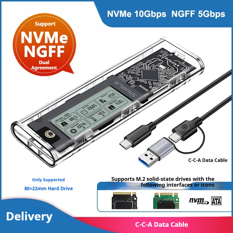 Carcasa Rack Externa SSD pentru M.2 NVMe/NGFF, JESWO®, 4 TB, USB 3.2 ...