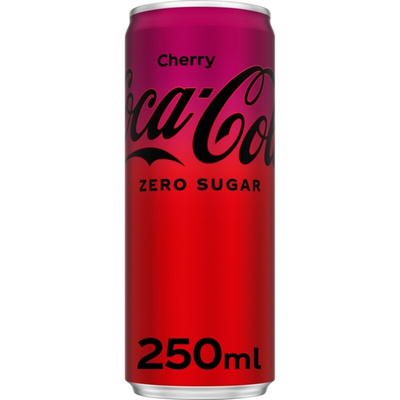Coca-Cola Zero Zahar Cirese, băutură carbogazoasă, 0.25l, fără zahăr ...