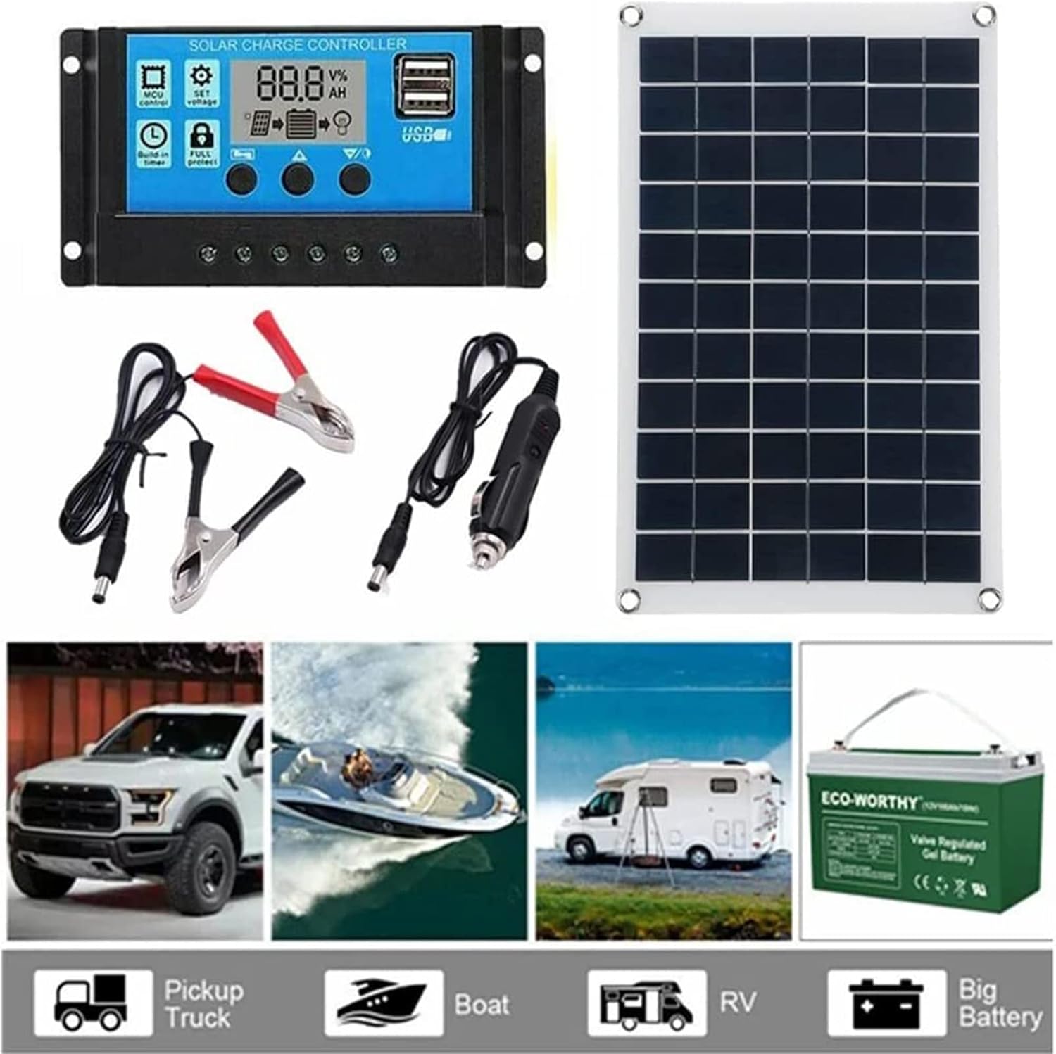 Kit panou solar din siliciu monocristalin de 300W 18VYDCY™, panou solar ...