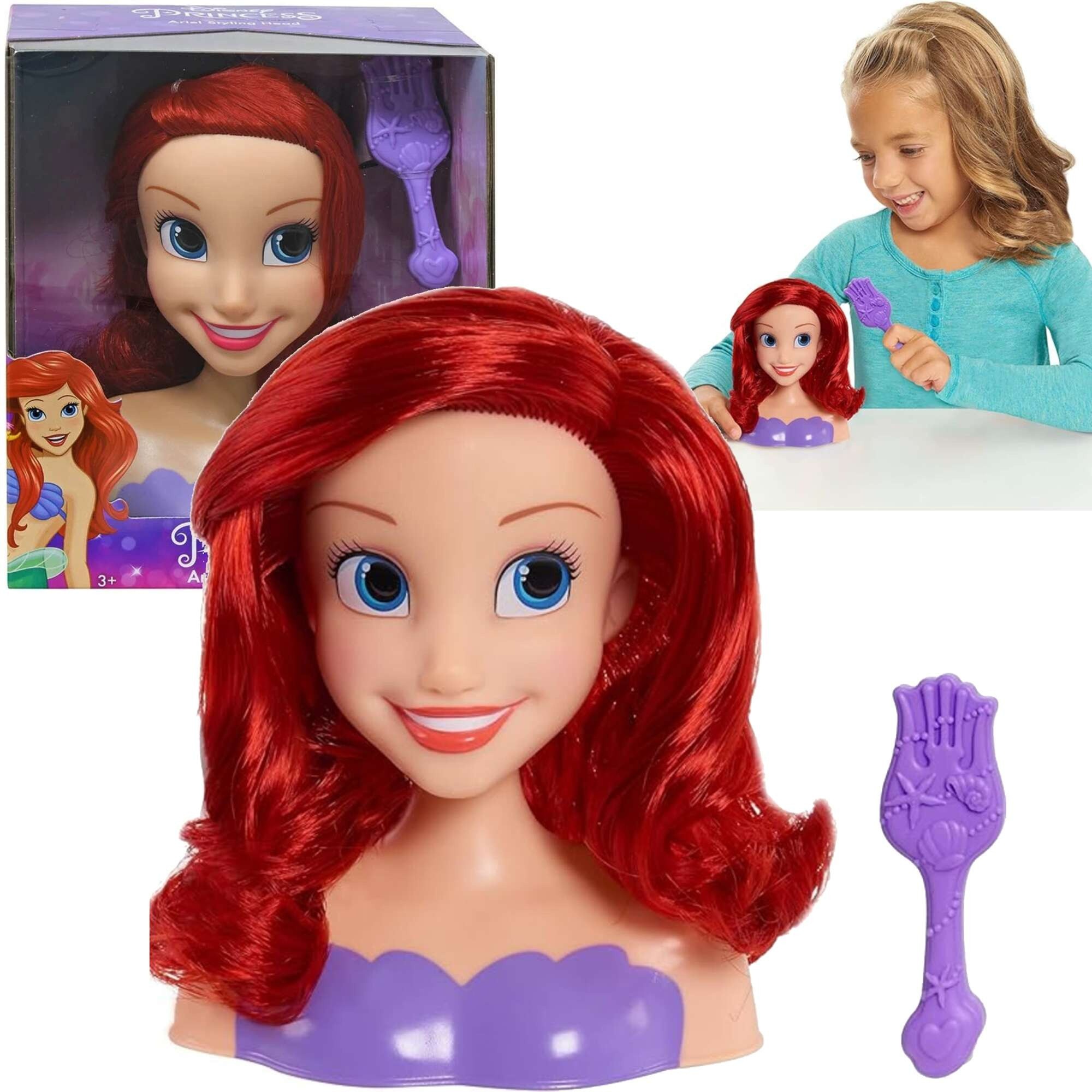 Disney Princess Arielka Little Mermaid pieptanare si styling cap papusa ...