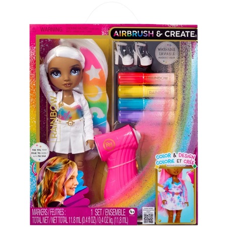 Papusa Rainbow High cu ochi gri Airbrush & Create - eMAG.ro