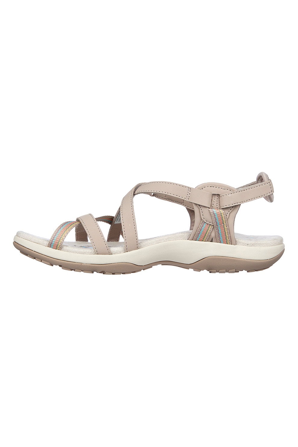 Skechers, Sandale cu velcro Raggae Slim Sun Array, Maro taupe deschis ...