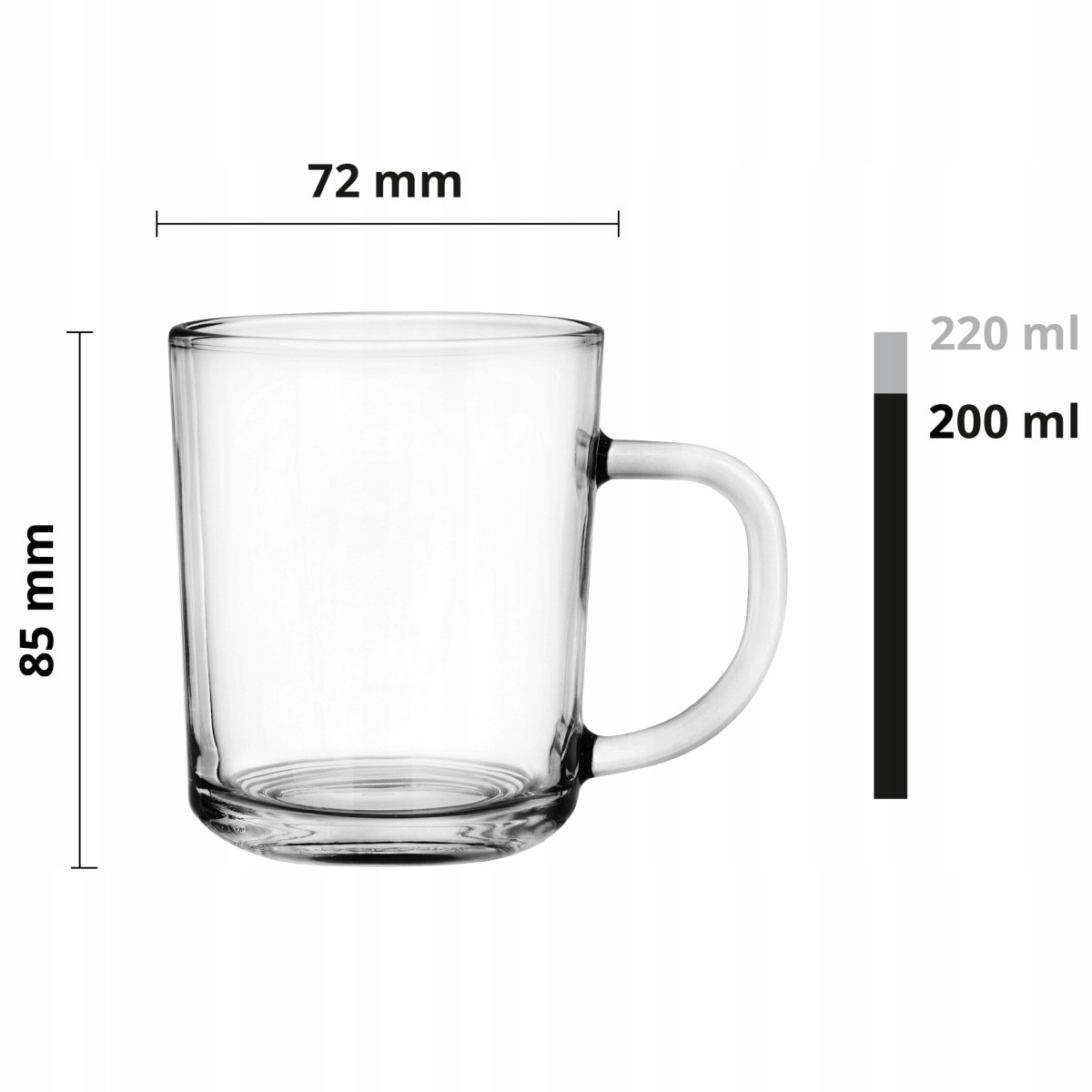 Pahar Glasmark 200 ml pentru Cafea si Ceai, Sticla Transparenta - eMAG.ro