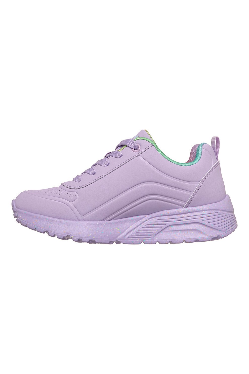 Skechers, Pantofi sport Uno Lite Vivid Splash cu fermoar lateral ...