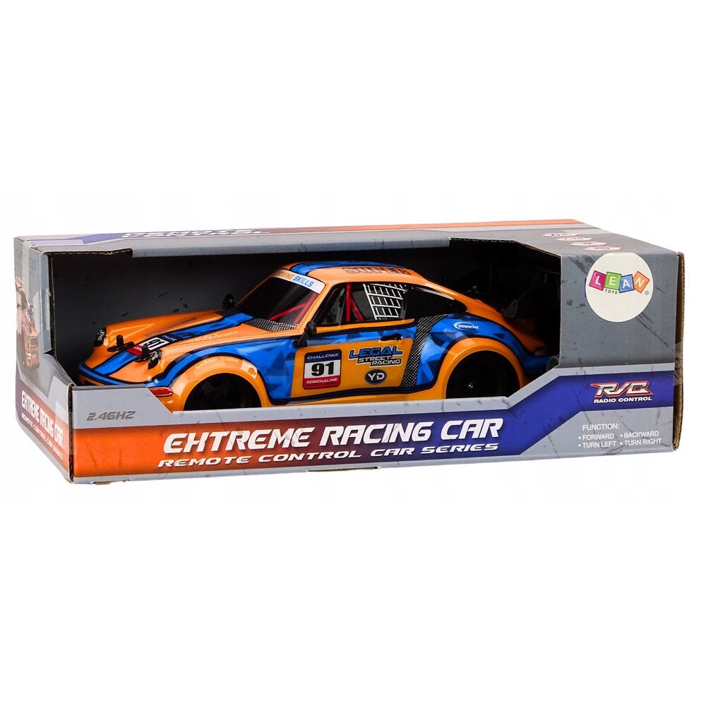 Masinuta RC 1:16 LEAN Toys, gumowe kola, drift, pomarancie, pentru ...