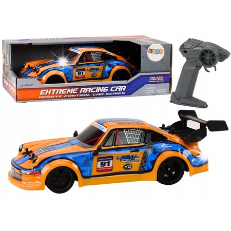 Masinuta RC 1:16 LEAN Toys, gumowe kola, drift, pomarancie, pentru ...