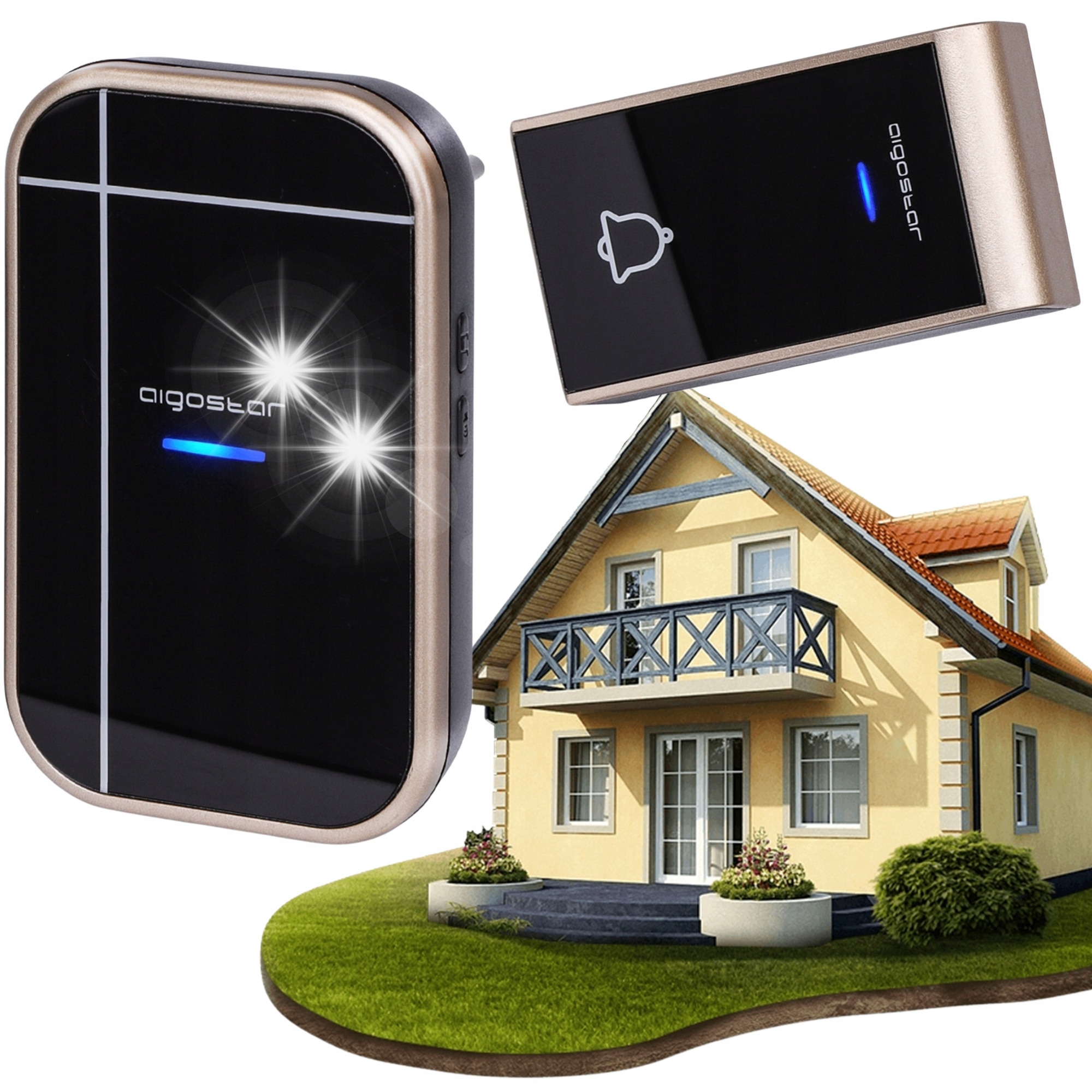 Sonerie fara fir, waterproof, 150m, 36 melodii, negru - eMAG.ro