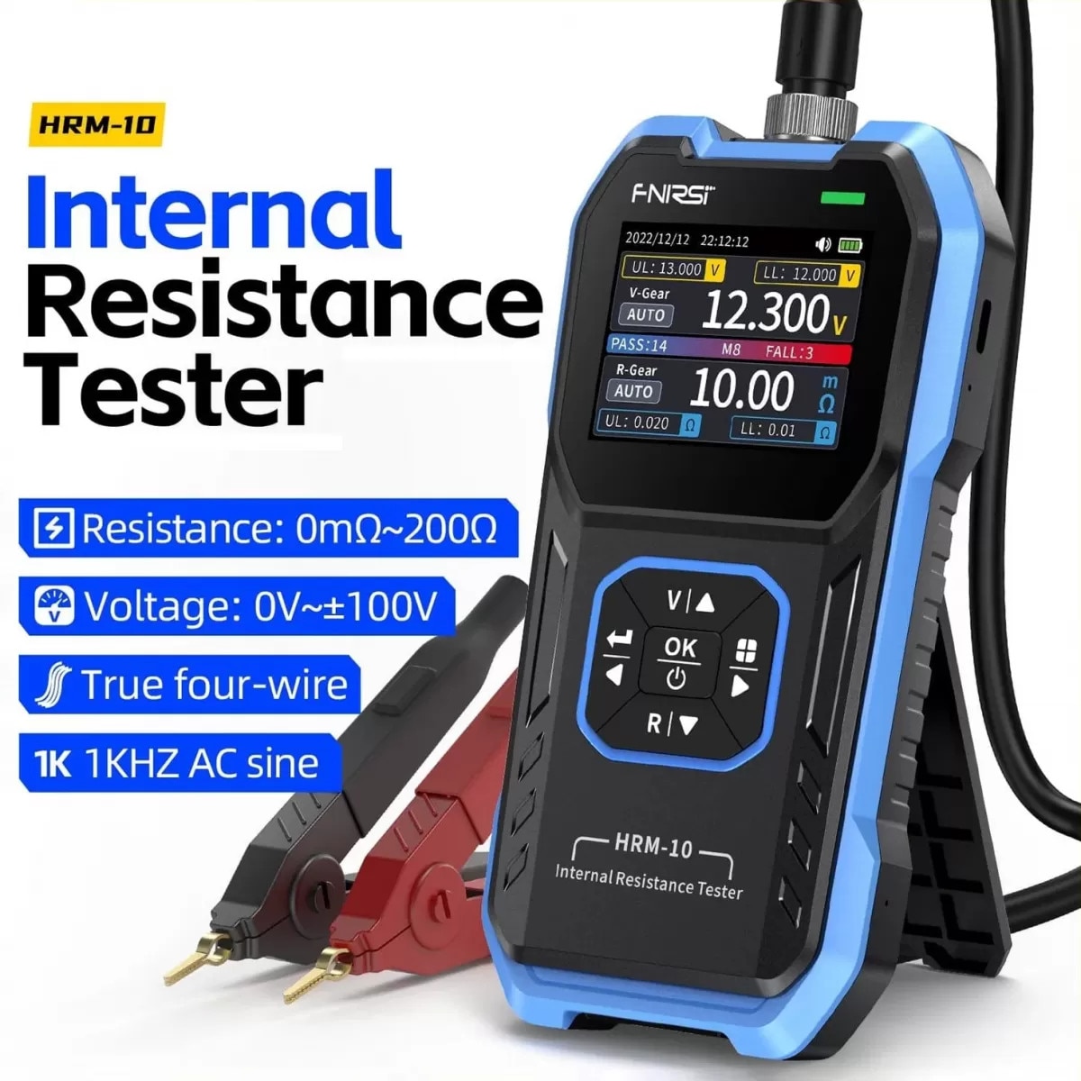 Tester de Rezistenta Interna pentru Baterii FNIRSI HRM-10 Display TFT ...