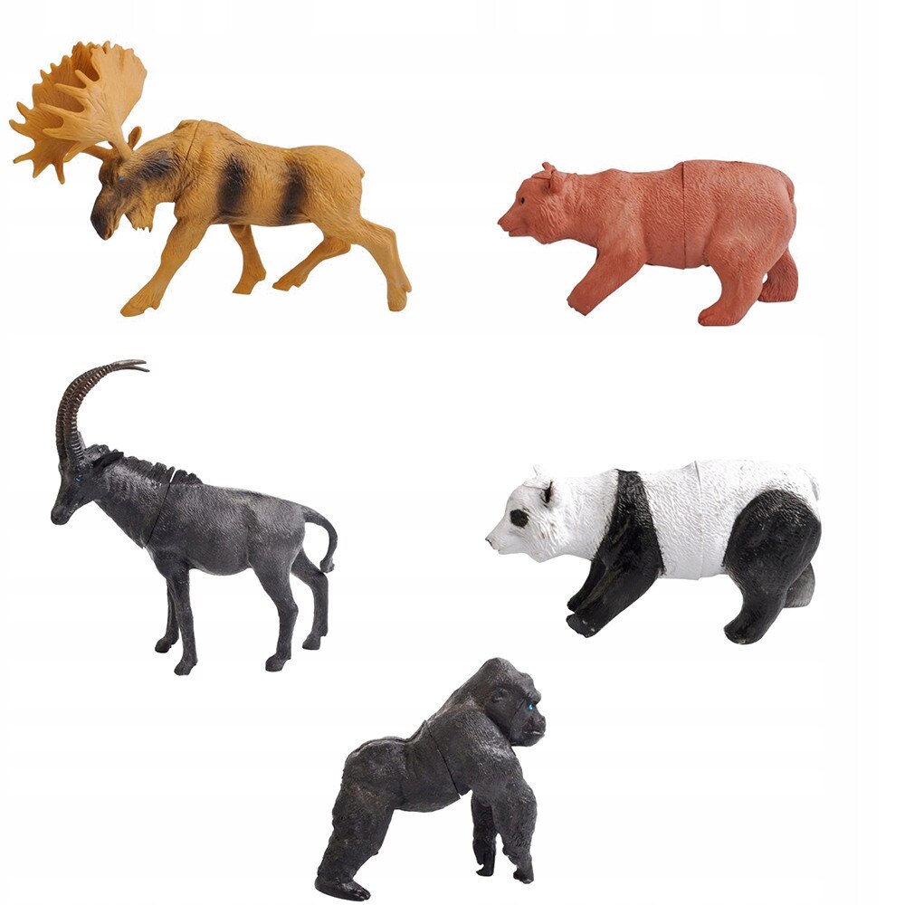 Figurine set animale zoo, Trifox, 5 piese, realizm, detalii fine - eMAG.ro