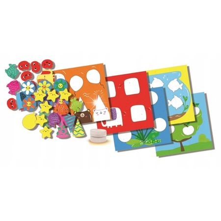 Set creativ pentru copii, SES Creative, imagini de lipit, multicolor ...
