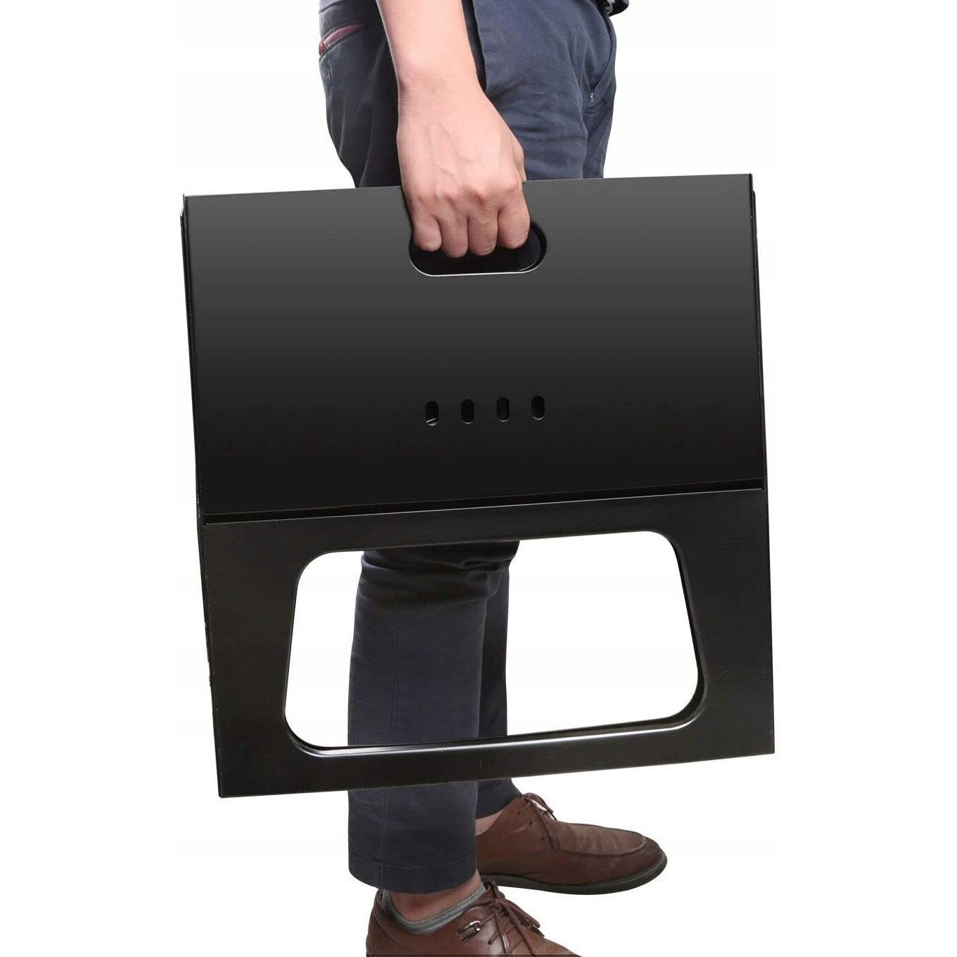 Gratar pliabil pentru gradina, 46x32x29 cm, cu maner, pentru carbune ...