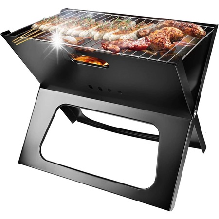 Gratar pliabil pentru gradina, 46x32x29 cm, cu maner, pentru carbune ...