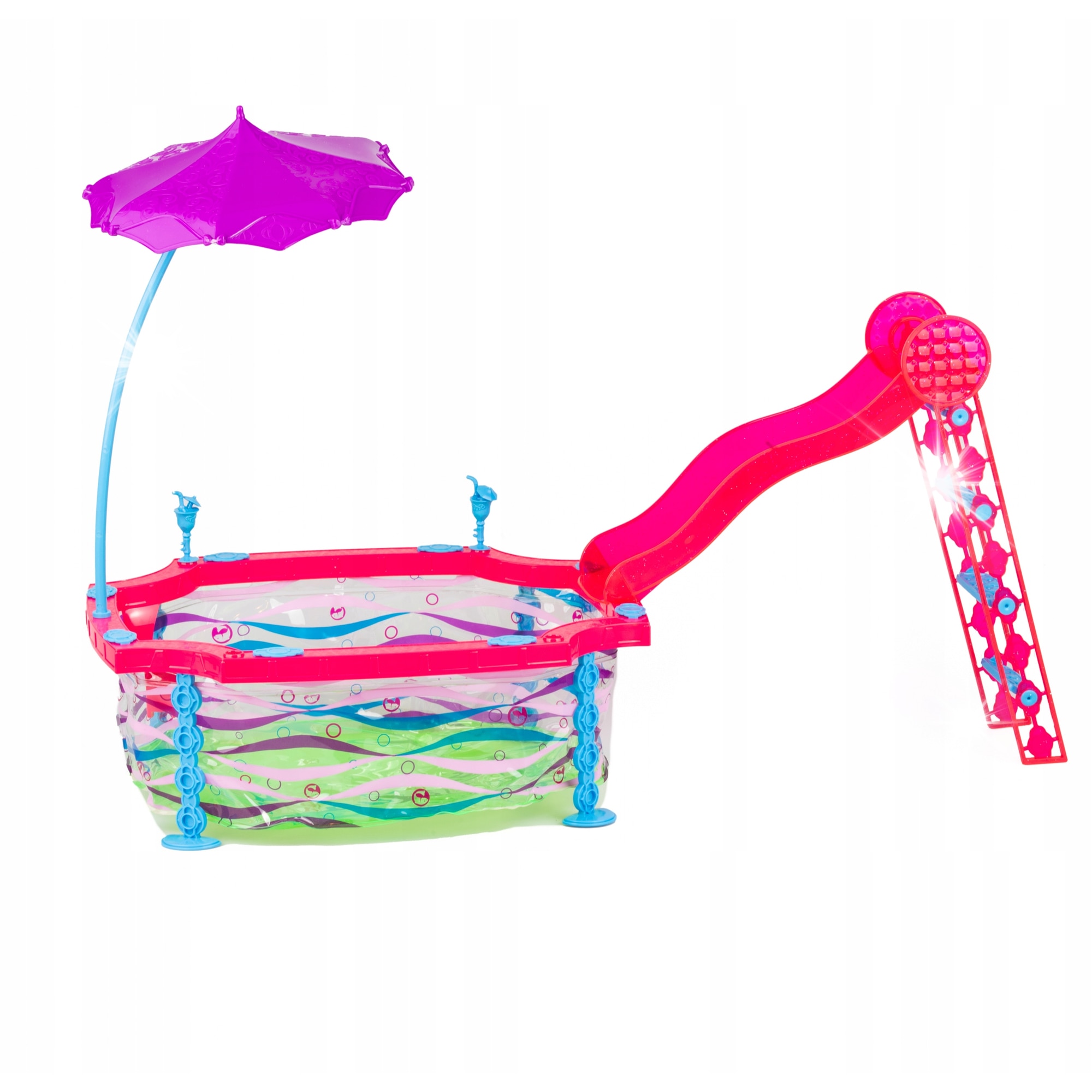 Set papusi cu piscina, Swede, 2 papusi, tobogan, multicolor - eMAG.ro