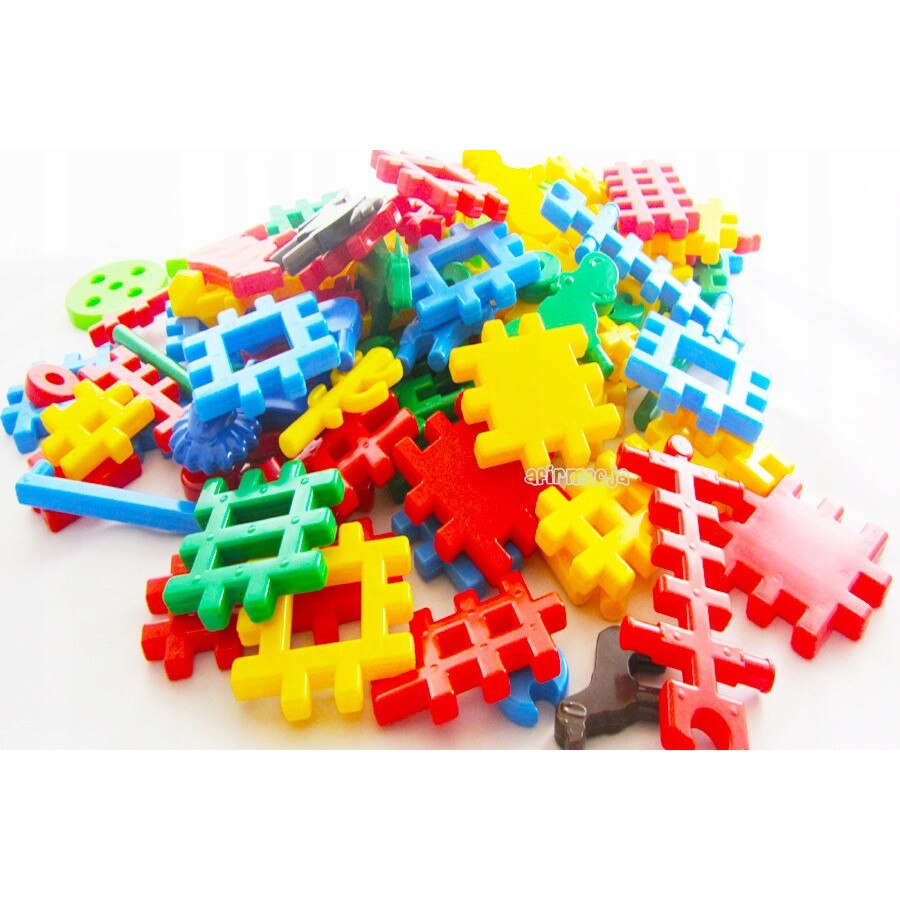Set de constructie din placute, Macyszyn Toys, culori vii, plastic de ...