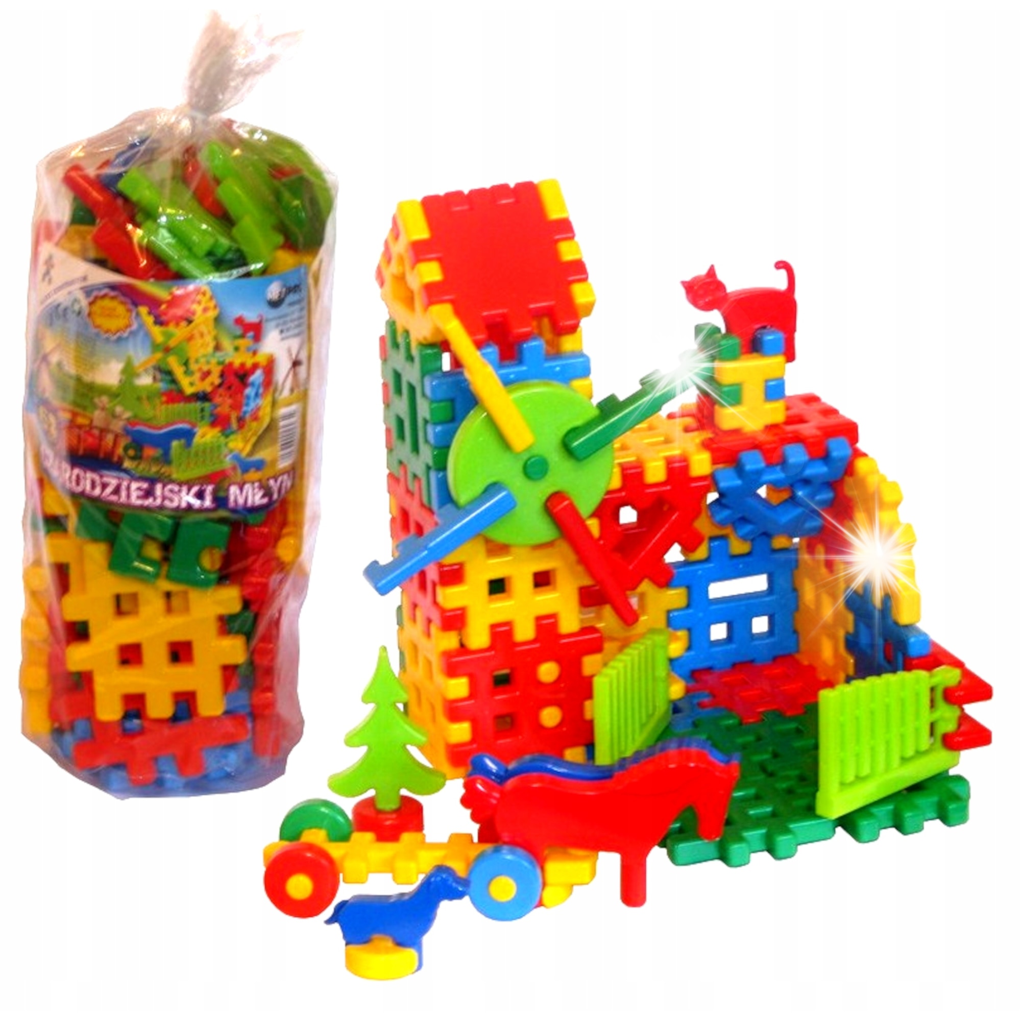 Set de constructie din placute, Macyszyn Toys, culori vii, plastic de ...