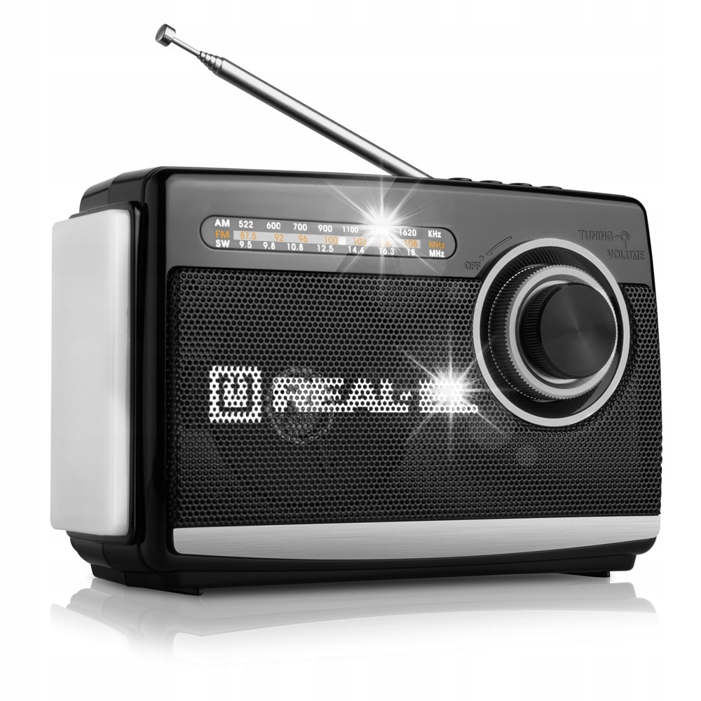 Radio portabil FM/AM/SW REAL-EL X-510, cu lampa, redare USB ...
