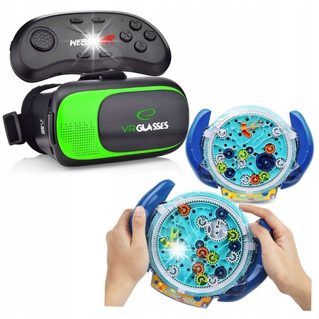 Set Ochelari VR Webski, cu Gamepad Wireless si Joc Labirint - eMAG.ro