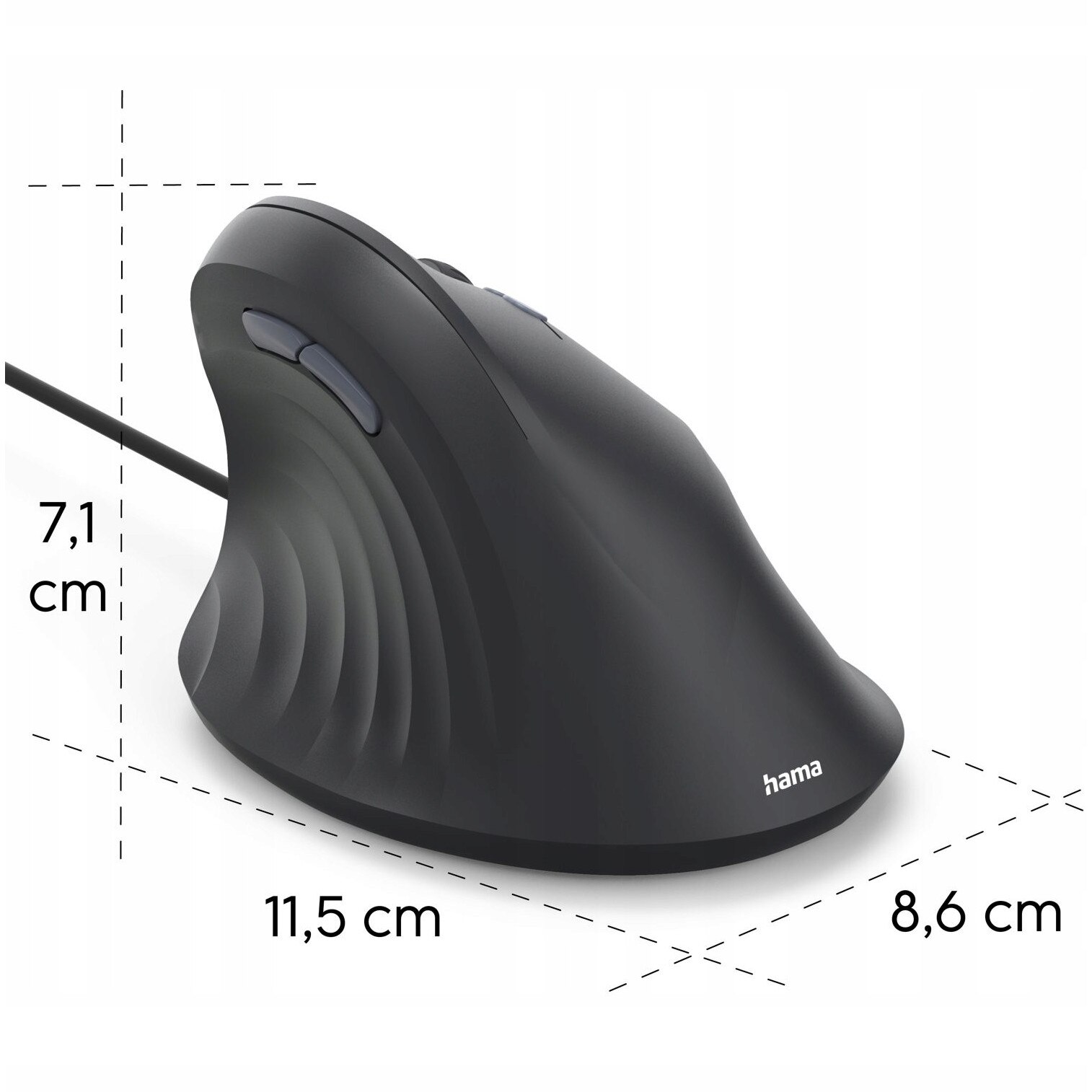 Ergonomic Vertical Maus Hama ECM-500 R USB, Confort si Productivitate ...