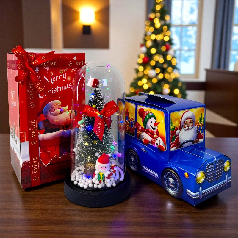 Pachet Secret Santa pentru copii, cu ornament decorativ cu lumini LED ...