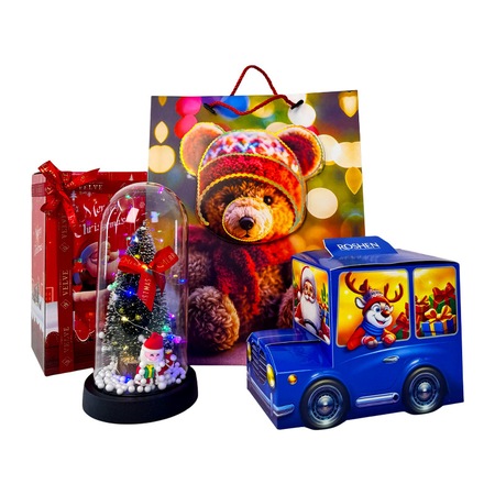 Pachet Secret Santa pentru copii, cu ornament decorativ cu lumini LED ...