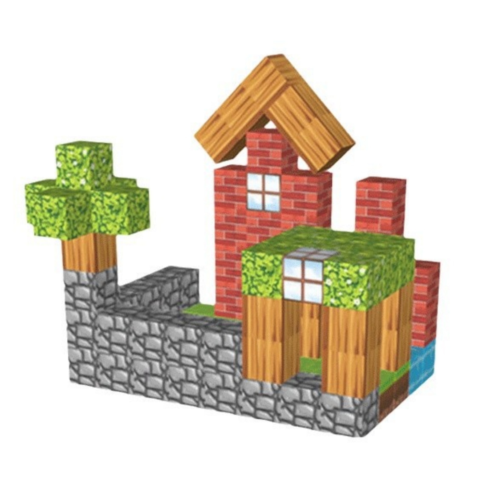 ORBER Blocuri magnetice de constructie, 100 de piese, copii, varste 3 ...