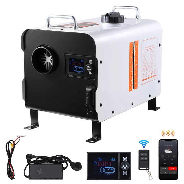 Incalzitor aer diesel portabil 8 kW, 12V/24V - 220V, cu control ...