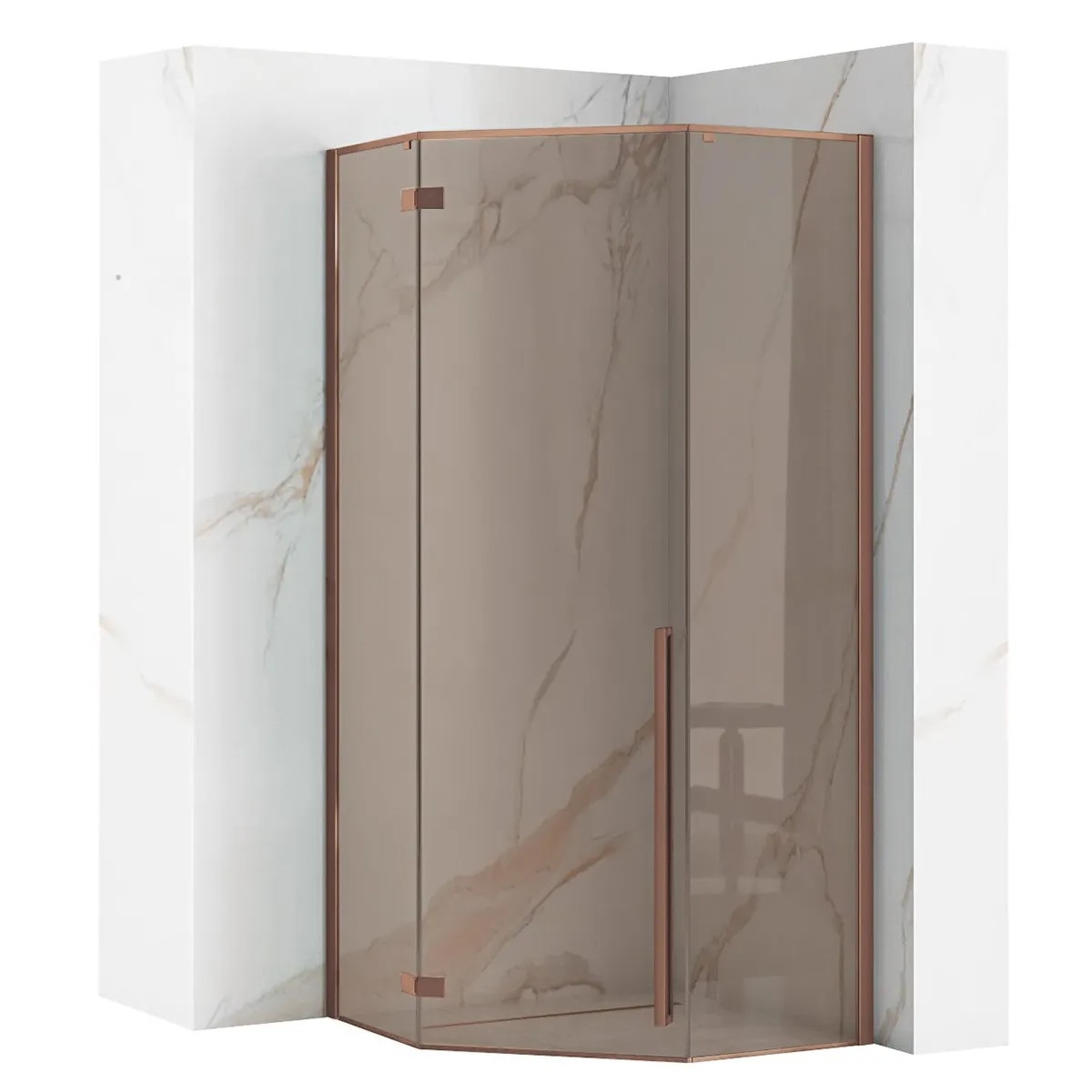Cabina De Dus Diamond + Cadita De Dus Savoy Black Rea, Cupru Periat ...