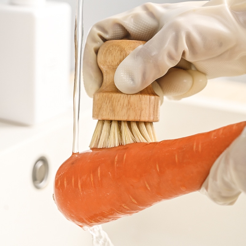 Set 2 perii de curatare din sisal natural cu suport inox 8x5.5cm - eMAG.ro